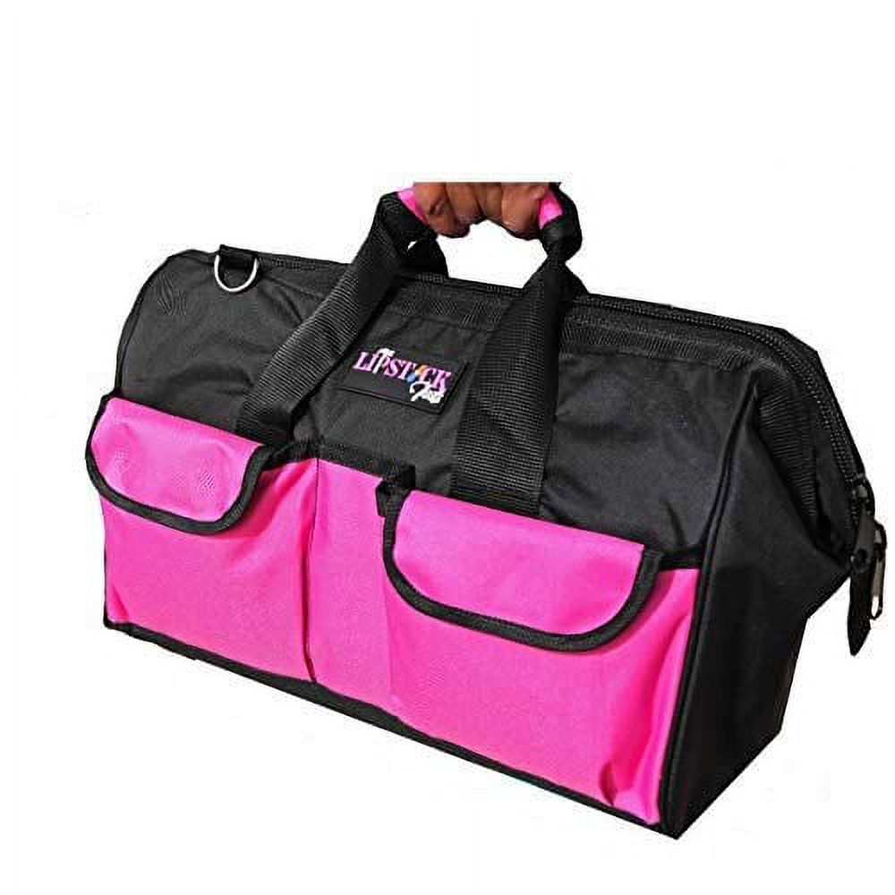 LipStick Tools 18-Inch Multi-Purpose Zip-Top Pink Storage Wide Mouth ...