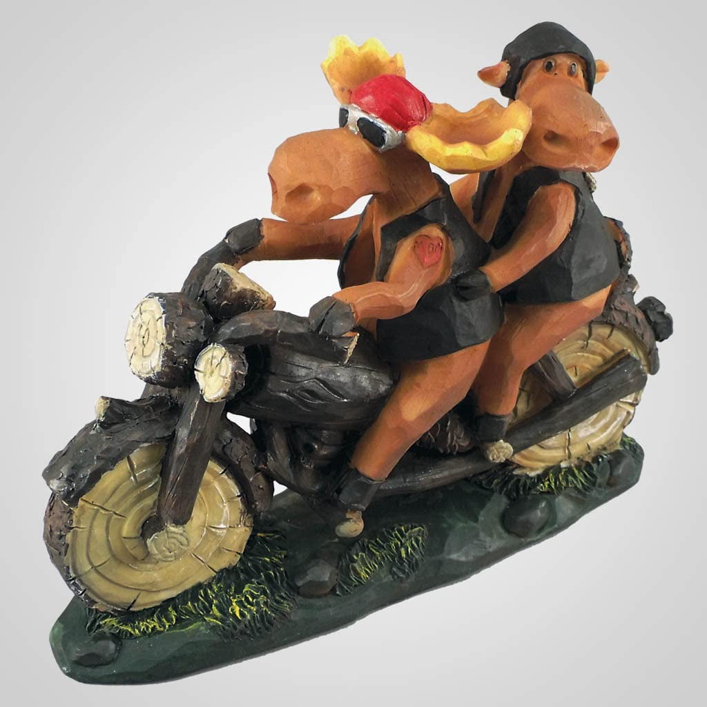 Lipco 18352 Moose Motorcycle Rider Couple Figurine - Walmart.com