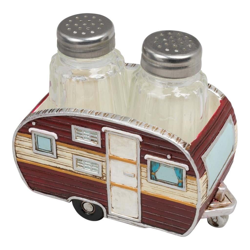 Lipco Retro Camper Salt and Pepper Shakers, 4.25-inch Height, Ceramic ...