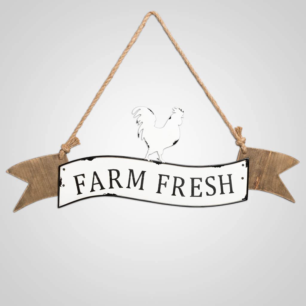 Lipco Wood Farm Fresh Chicken Plaque, 24-inch Length, Home Decoration ...
