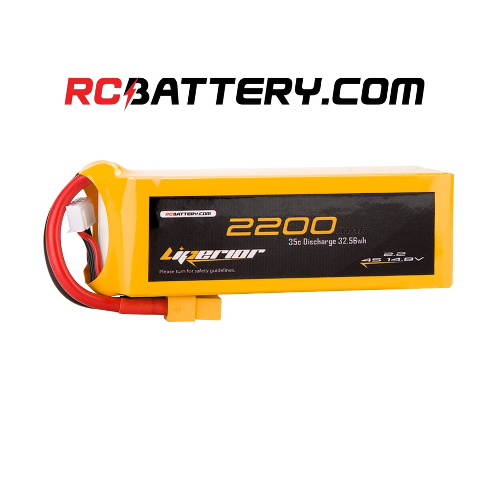 Liperior 2200mAh 4S 35C 14.8V Lipo Battery With XT60 Plug for RC Plane ...