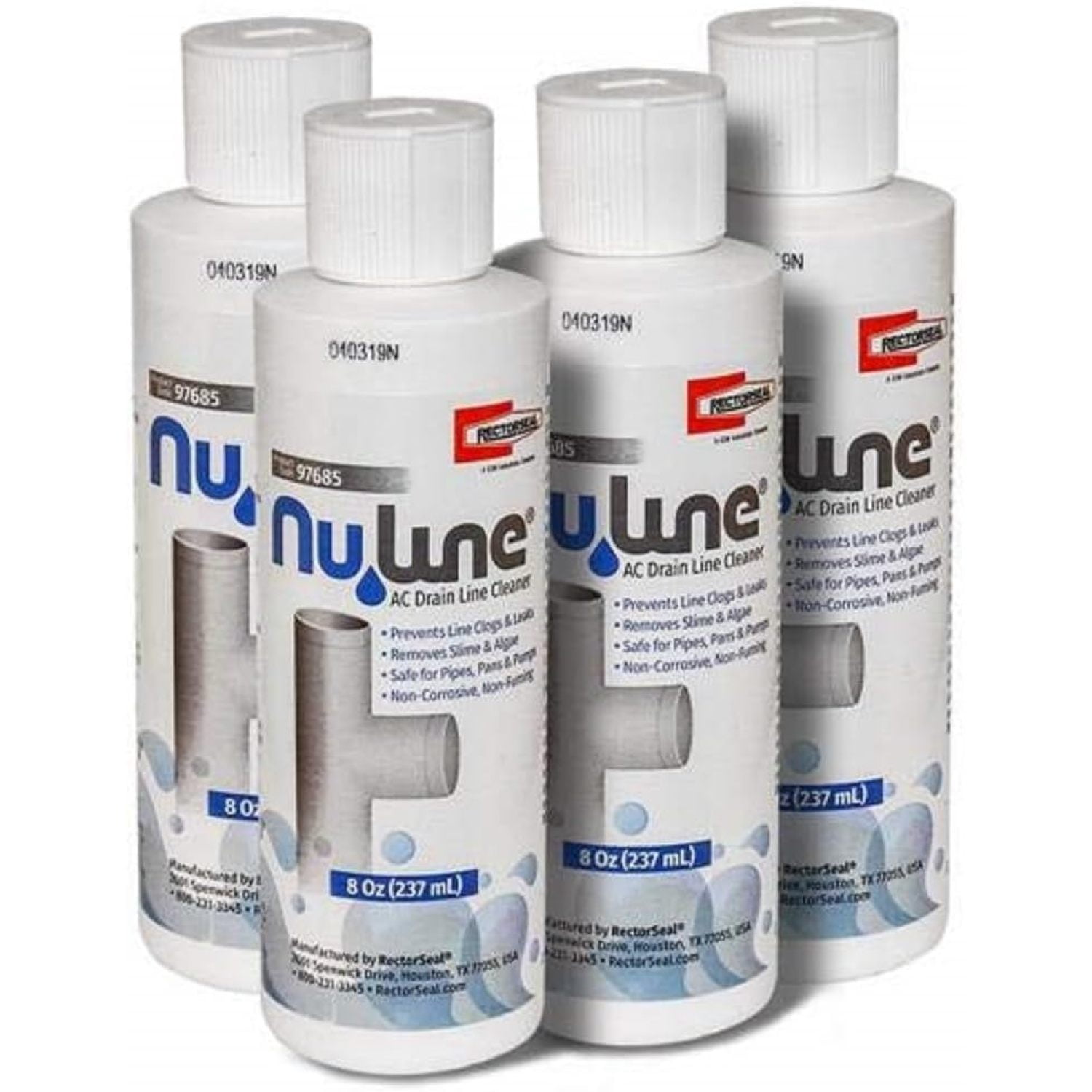 Liphontcta (4)-Pack NuLine HVAC Condensate Nu-Line Drain Cleaner, 8 ...