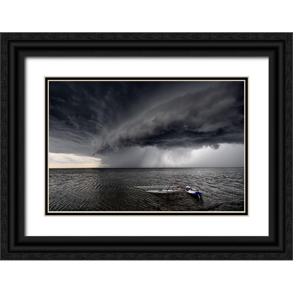 Lipinski C, Roman 14x11 Black Ornate Wood Framed with Double Matting ...