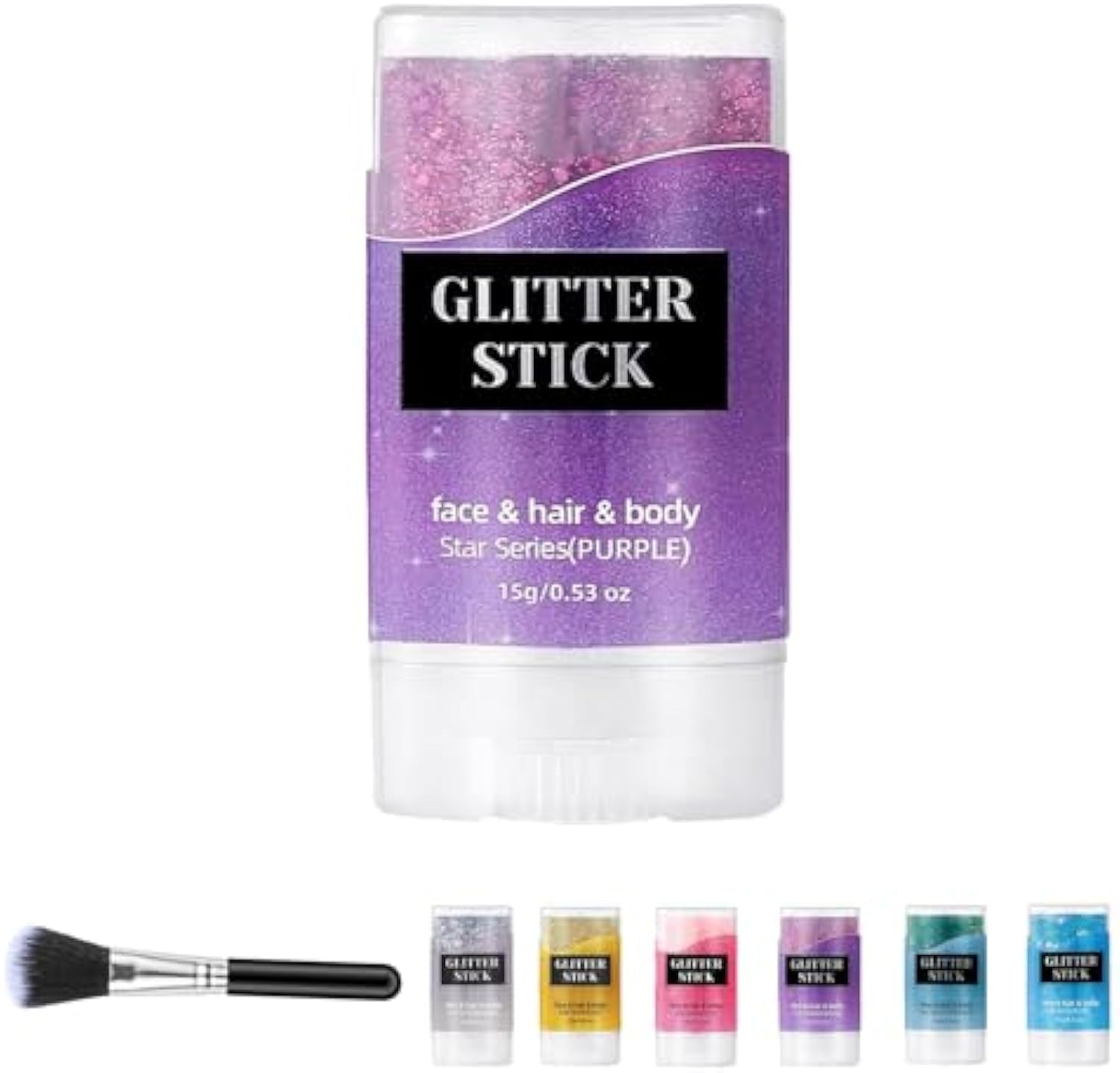 Liplaya Glitter Stick, Glitter Stick Hair and Body, Face Painting ...
