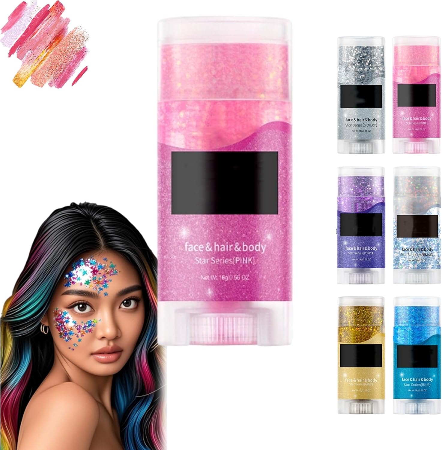 Liplaya Glitter Stick, Liplaya Glitter Stick Red White Blue,Red White ...