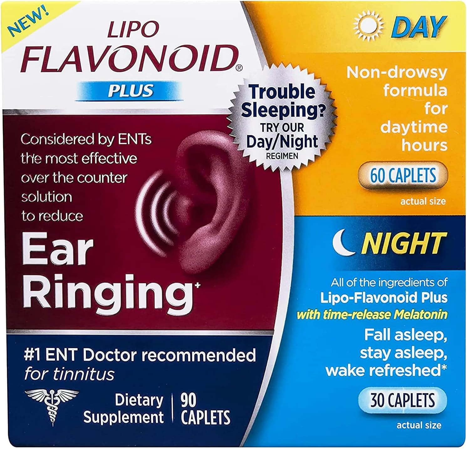 Lipo Flavonoid Day & Night Combo Kit, Tinnitus Relief for Ringing Ears ...