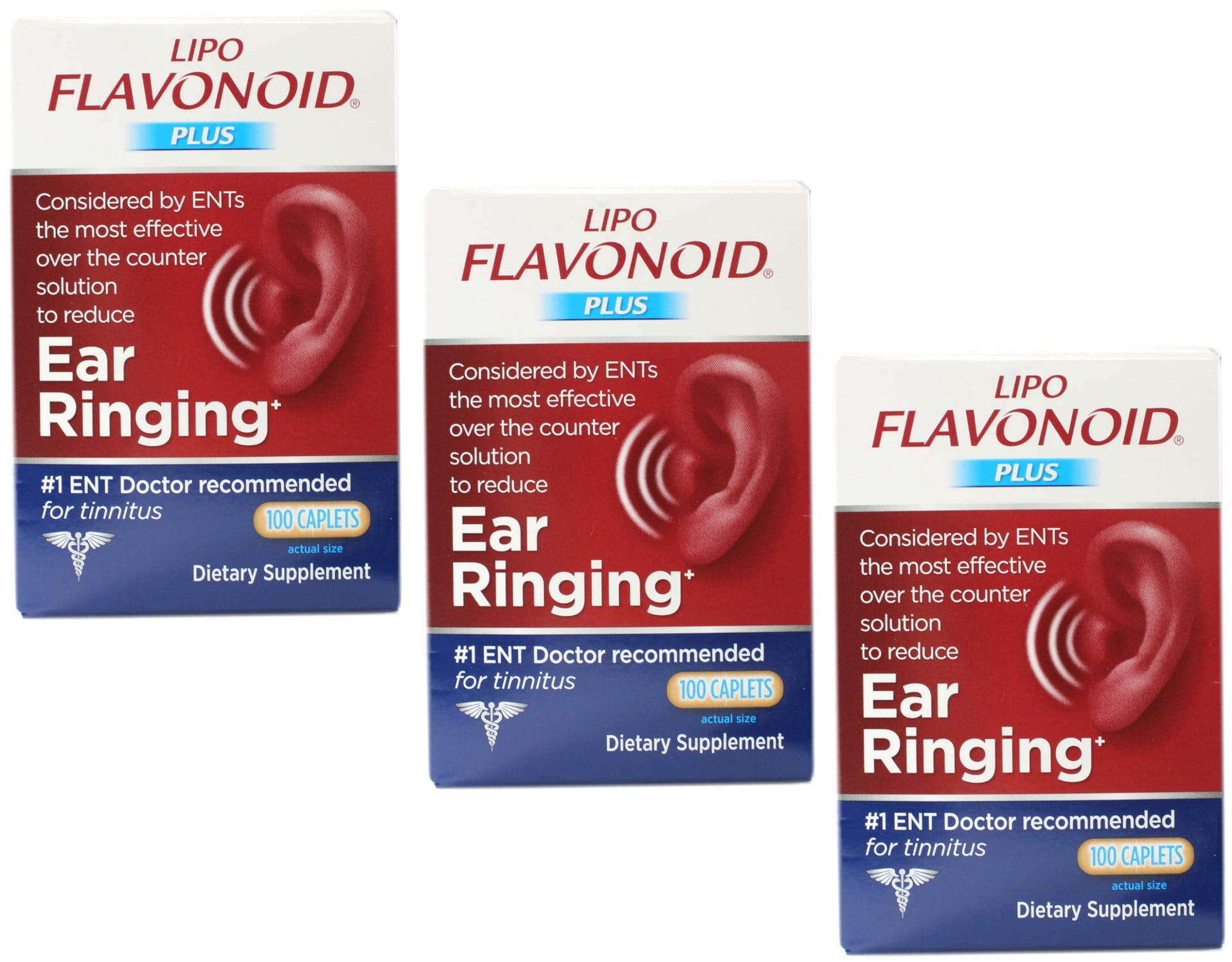 Lipo-Flavonoid Plus Dietary Supplement, For Ear Health 100 ea Pack of 3 ...