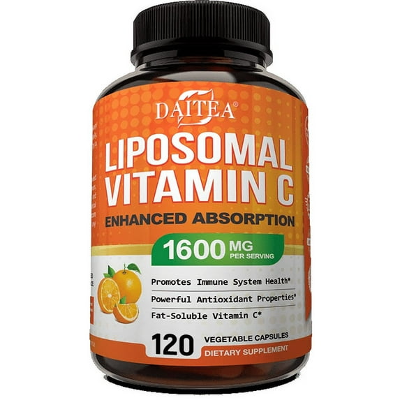 Liposomal Vitamin C 1600mg - High Absorption, Fat Soluble VIT C ...