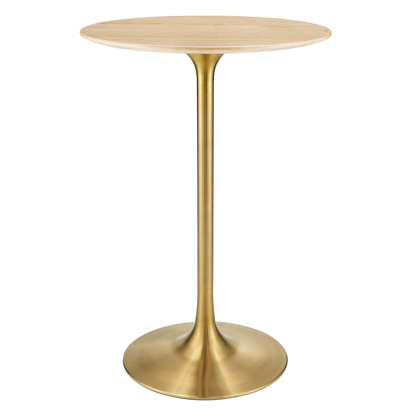 Lippa 28" Round Natural Wood Grain Bar Table - Walmart.com