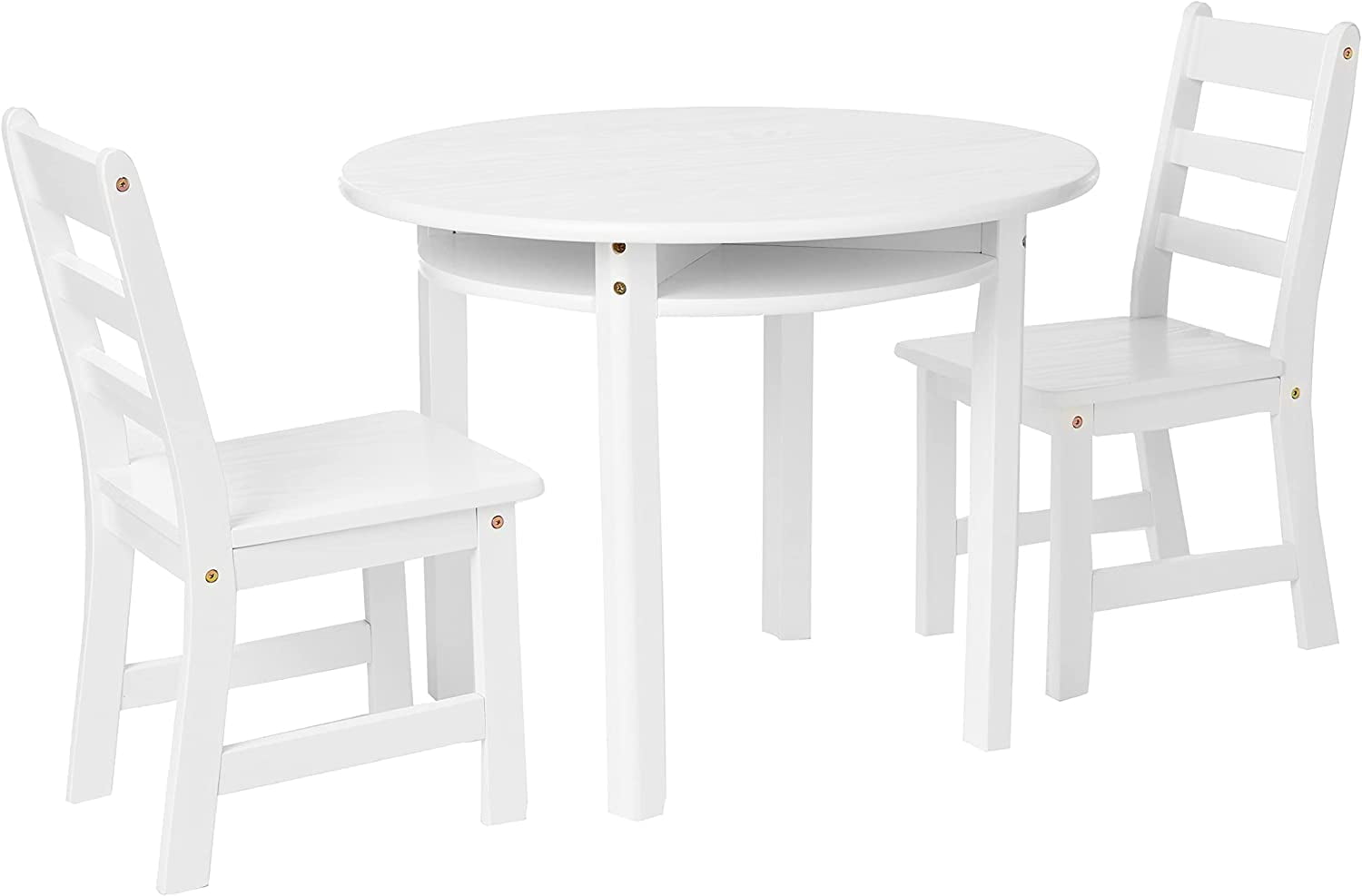 Lipper Kids Small Round Table and 2 Chairs Set, Perfect for Little ...