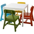 Lipper International 585MC Childs Square Table and 4 Chair Set, Multi ...