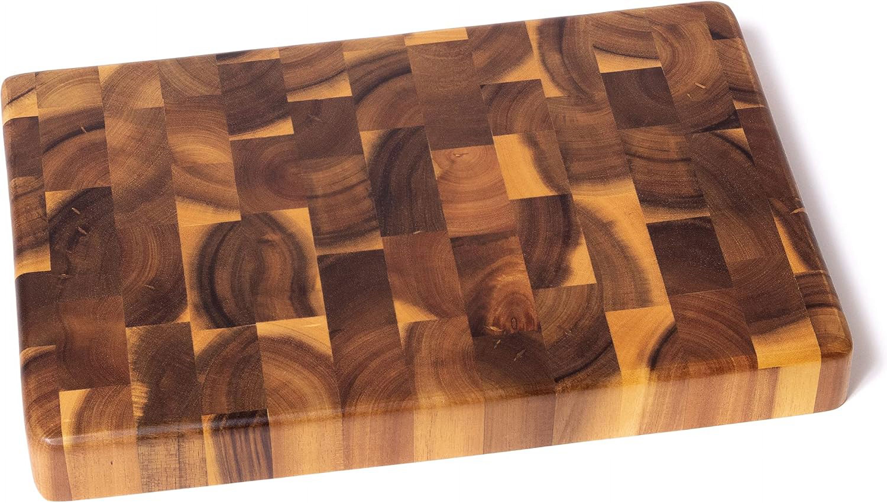 Lipper International Acacia Wooden Kitchen Cutting Board, End Grain ...