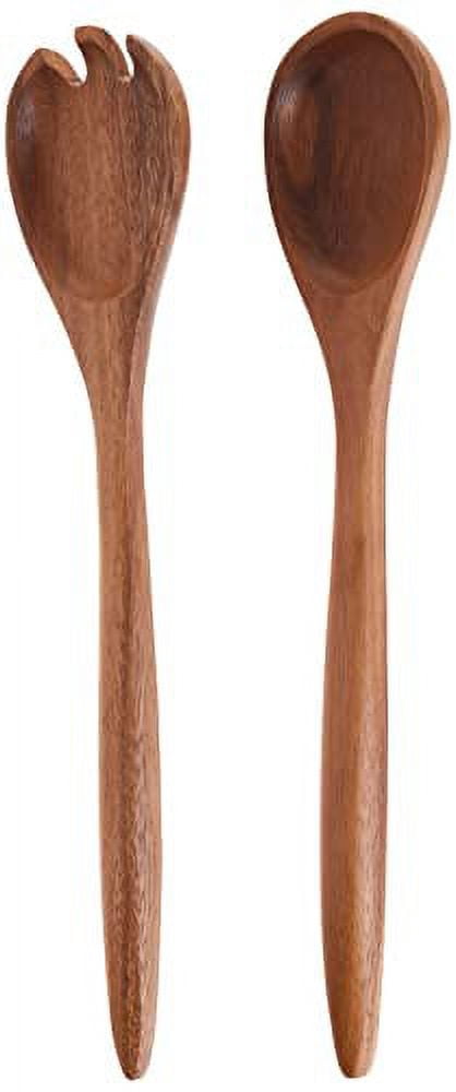 Lipper International Acacia Oblong .. Salad Servers, 12" Long, .. One ...