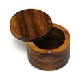 Lipper International Acacia Salt Box with Swivel Cover - Walmart.com