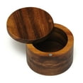Lipper International Acacia Salt Box with Swivel Cover - Walmart.com