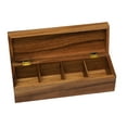 Lipper International Acacia Tea Box, 4-Section - Walmart.com