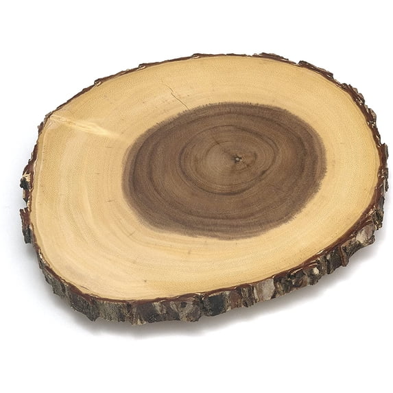 Lipper International Handcrafted Acacia Tree Bark Footed Server Platter ...