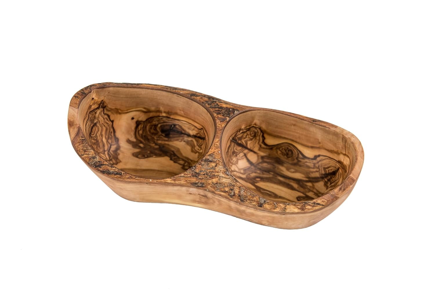Lipper International Olive Wood Rustic Dish, 2 Sections - Walmart.com