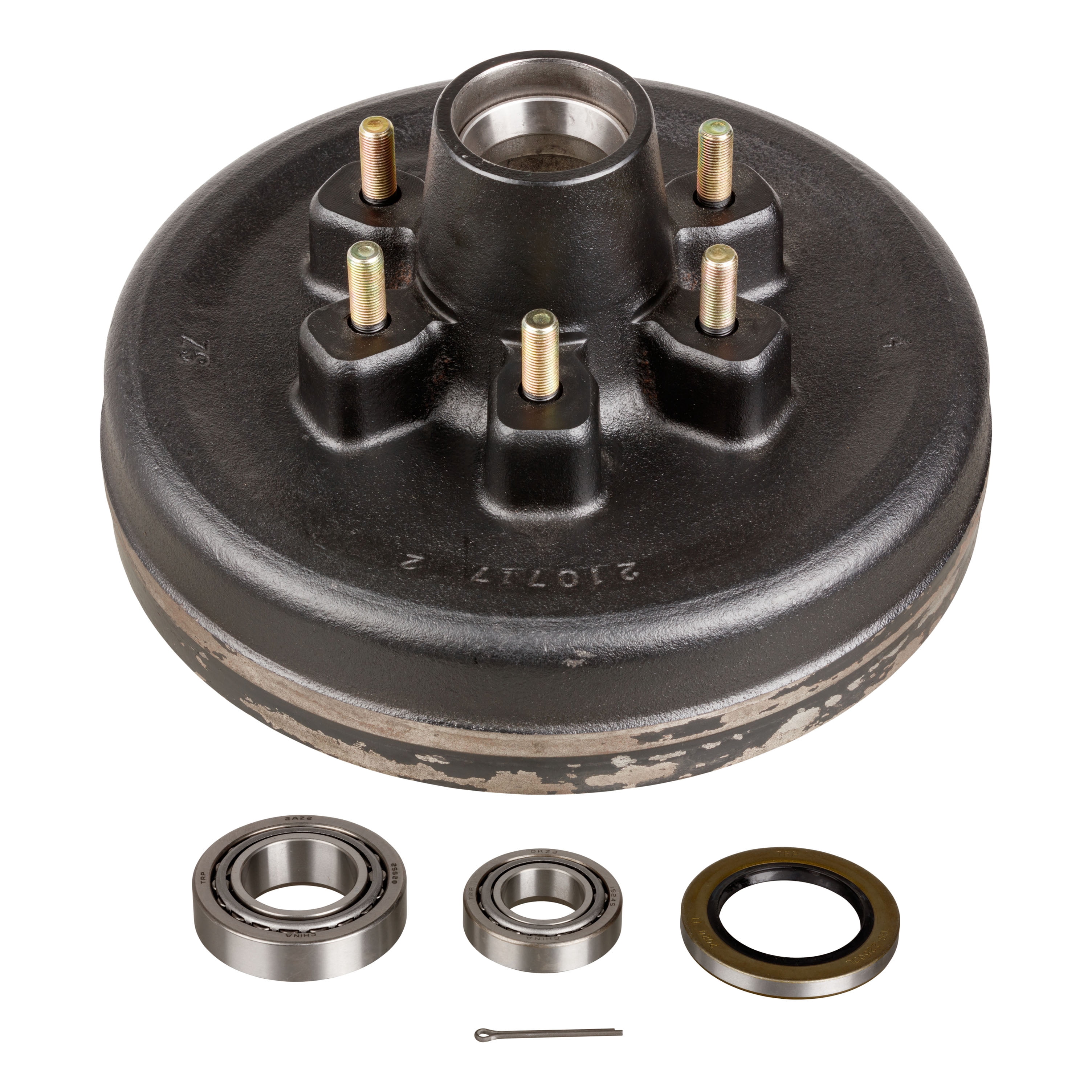 Lippert 12" Brake Drum Hub for 6,000-lb. Axle - 6 on 5.5", 1/2" Stud ...
