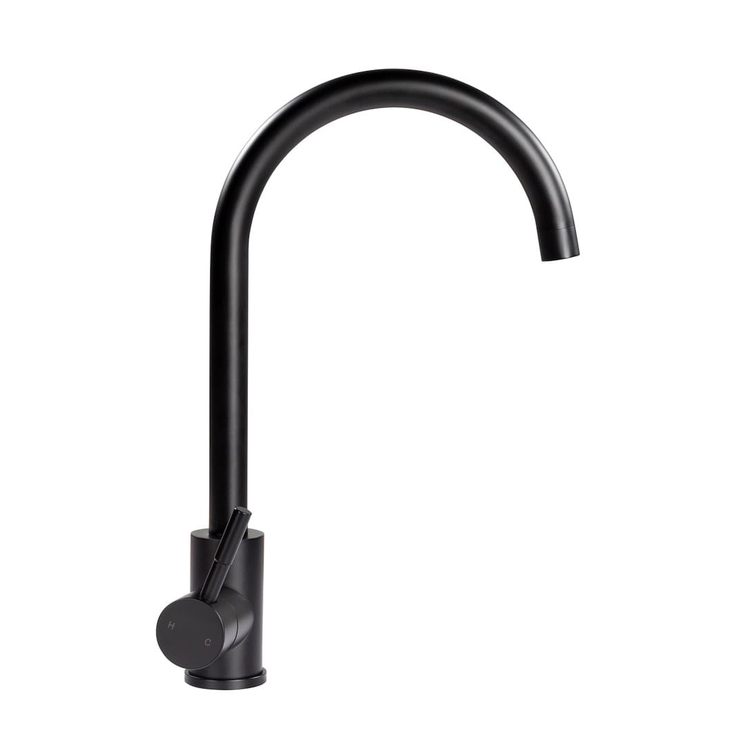 Lippert 2021090601 RV Curved Gooseneck Faucet, Matte Black - Walmart.com