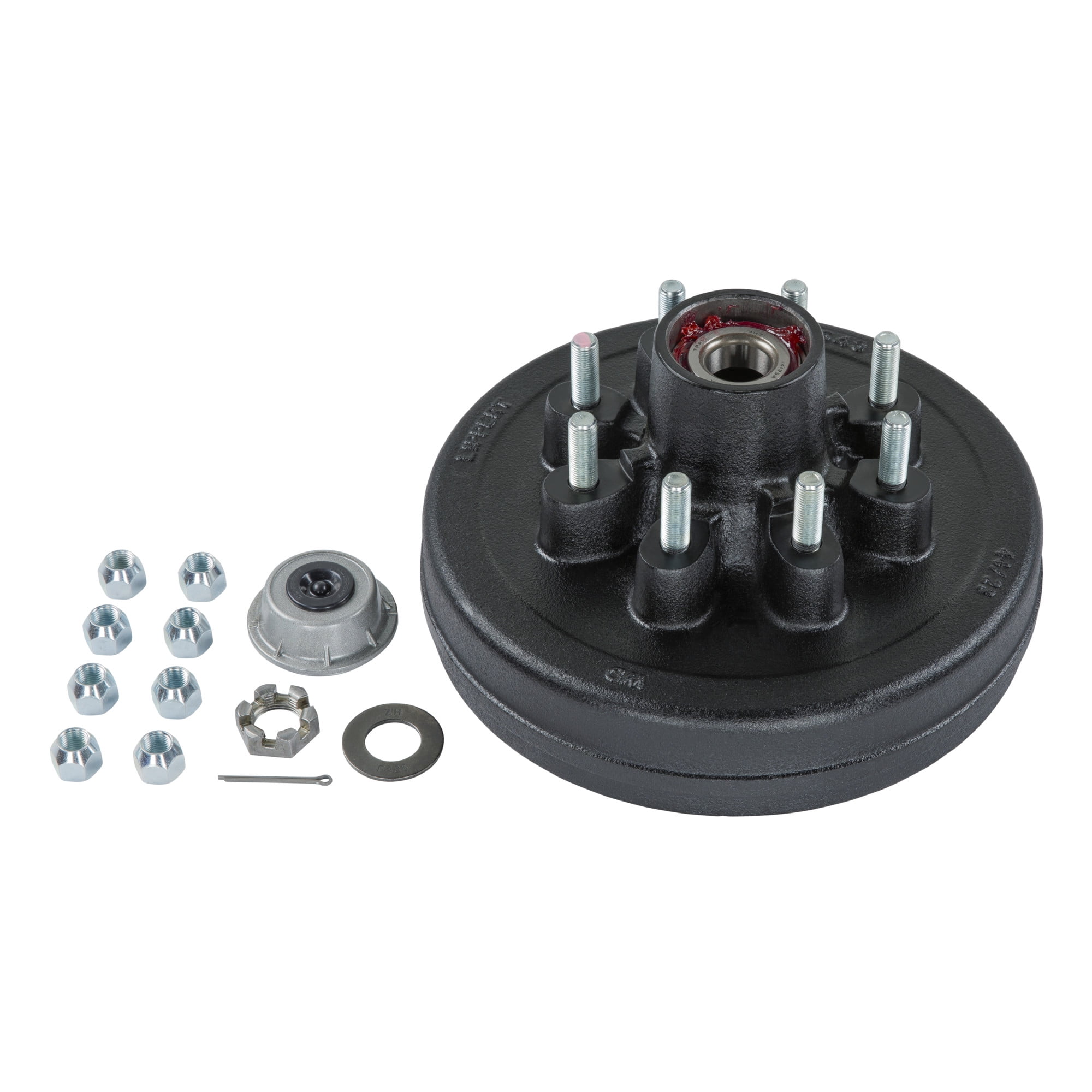 Lippert 2024013261 12" Brake Drum Hub Kit with Installed Bearings - 8 ...