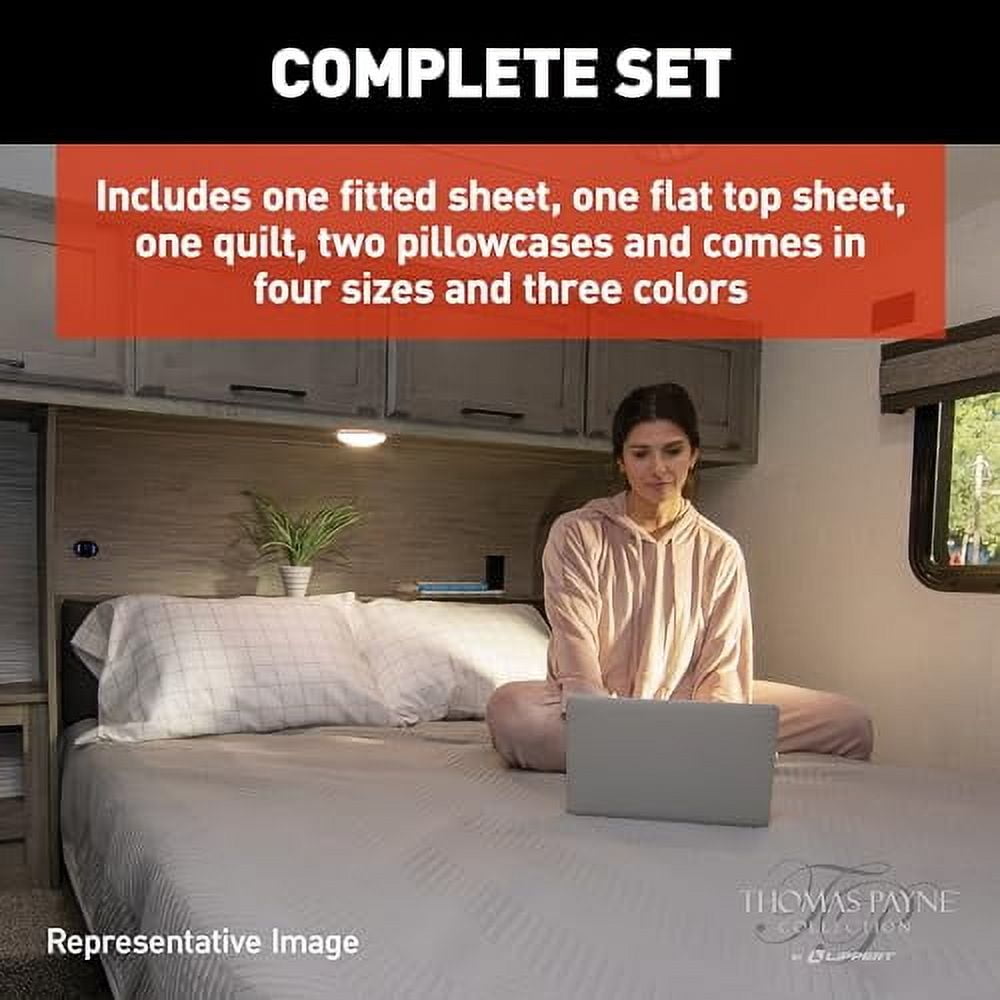 Lippert Easy Zzzs™ RV Bedding Set - Narrow King, Grey - Walmart.com
