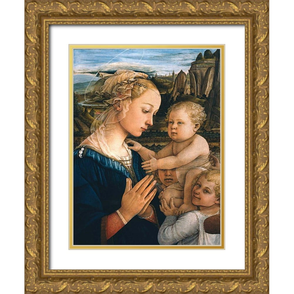 Lippi, Filippo 19x24 Gold Ornate Wood Framed with Double Matting Museum ...