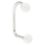 Lippy Loop Surgical Steel Lip Ring with Glow in Dark Ball 16G - Walmart.com