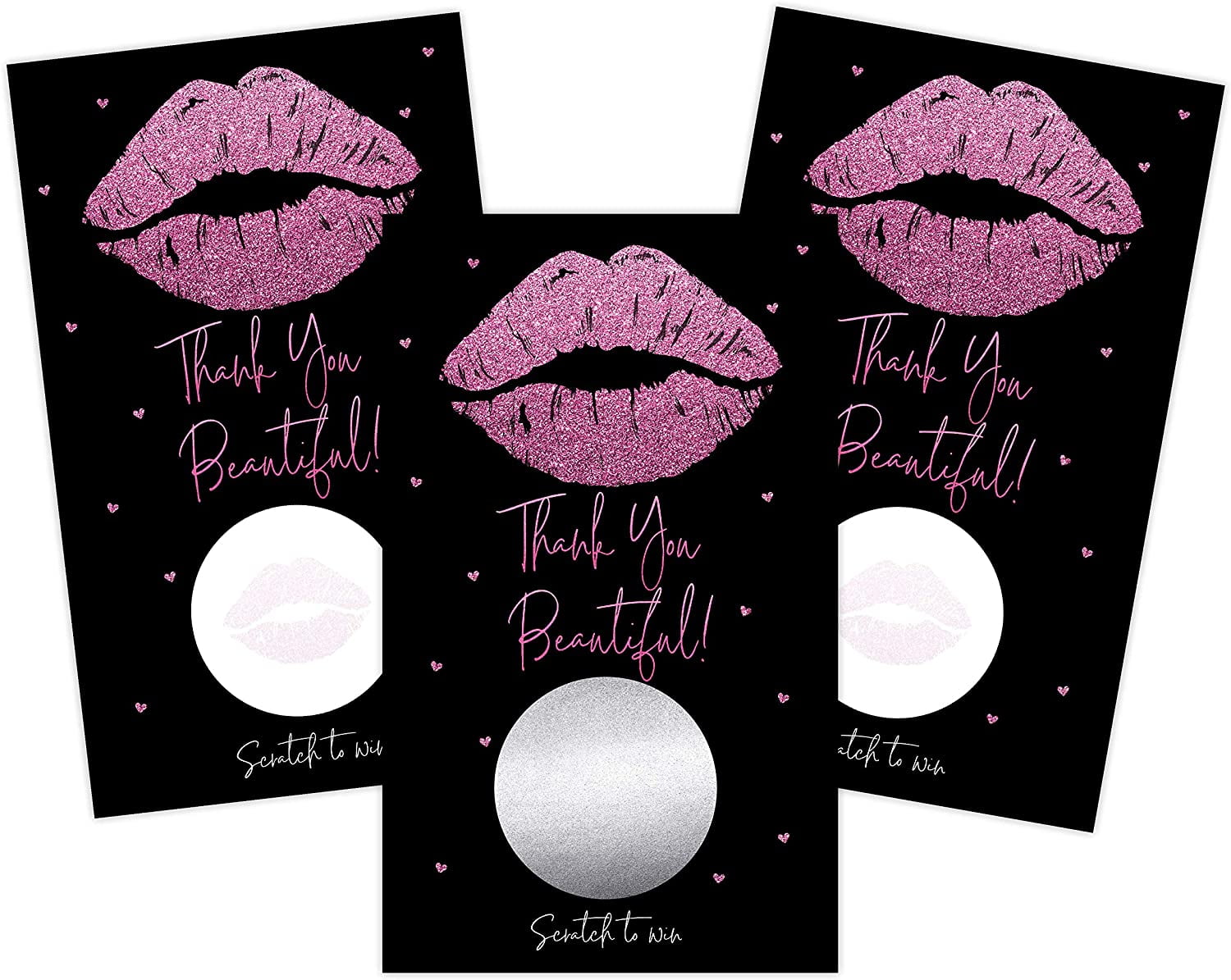 Lips Blank Gift Certificate Scratch Off Cards Vouchers for Birthday ...