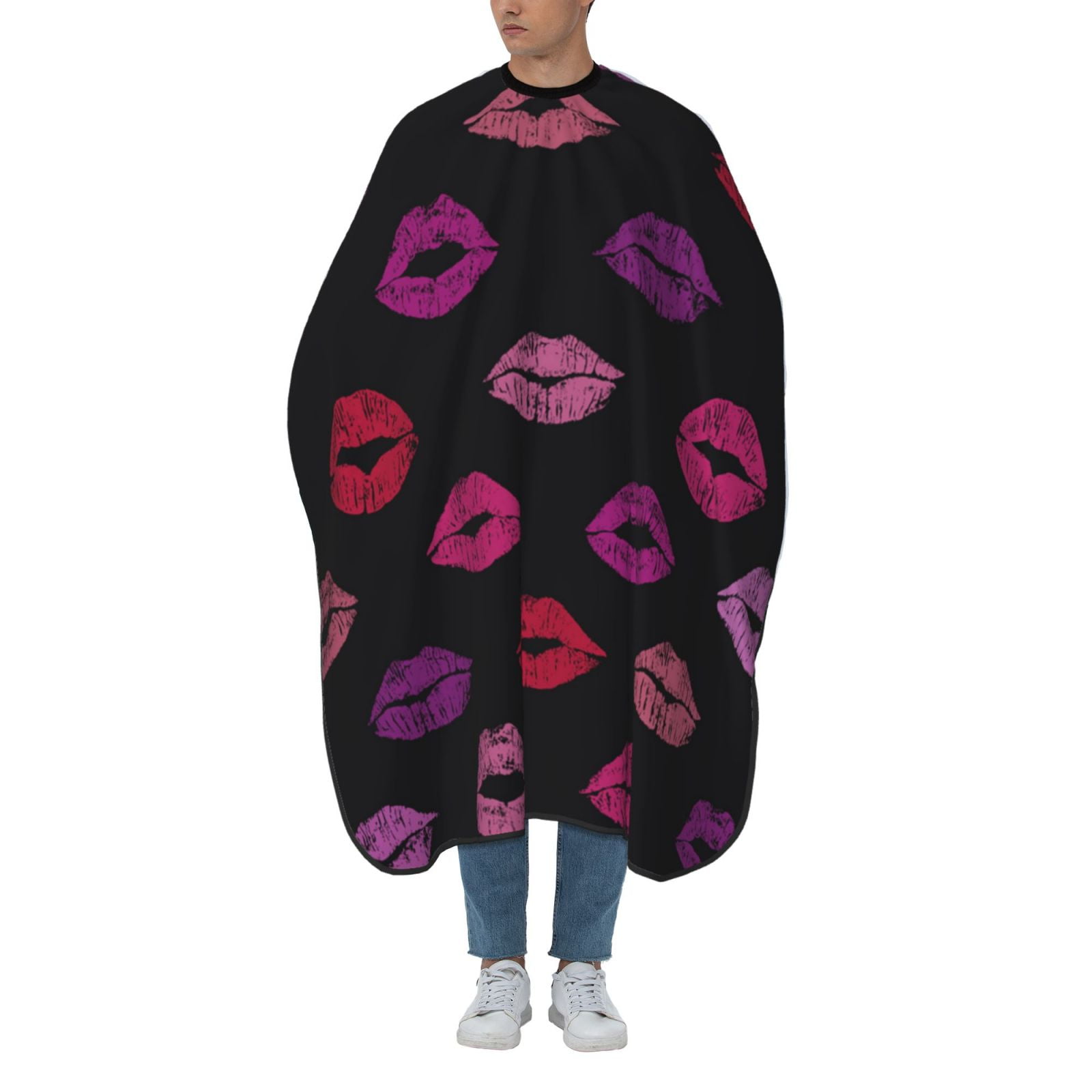 Lips Kiss Hair Cut Hairdressing Cape Apron Waterproof Professional ...