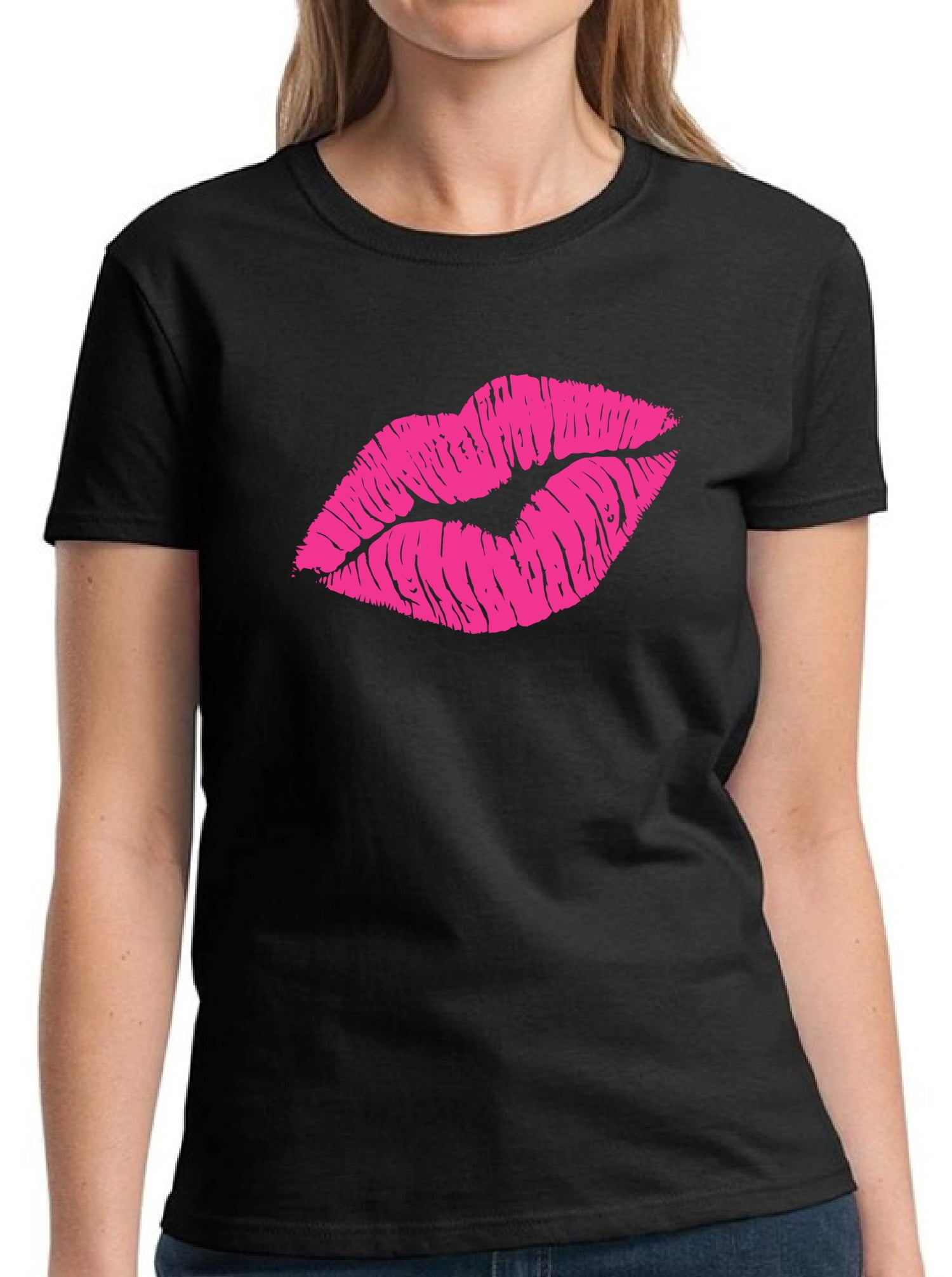 Lips Neon Pink Shirt for Women - S M L XL 2XL 3XL Retro Costume 90s ...