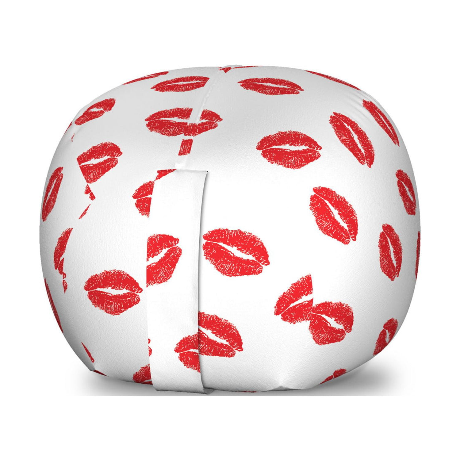 Lips Storage Toy Bag Chair, Kisses Imprint Inspired Repeating Pattern ...