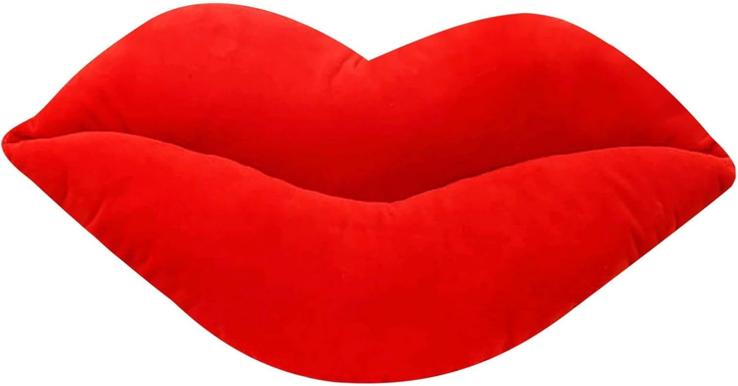 Lips Throw Pillows Smooth Soft Velvet Insert Included, Lip Shaped ...