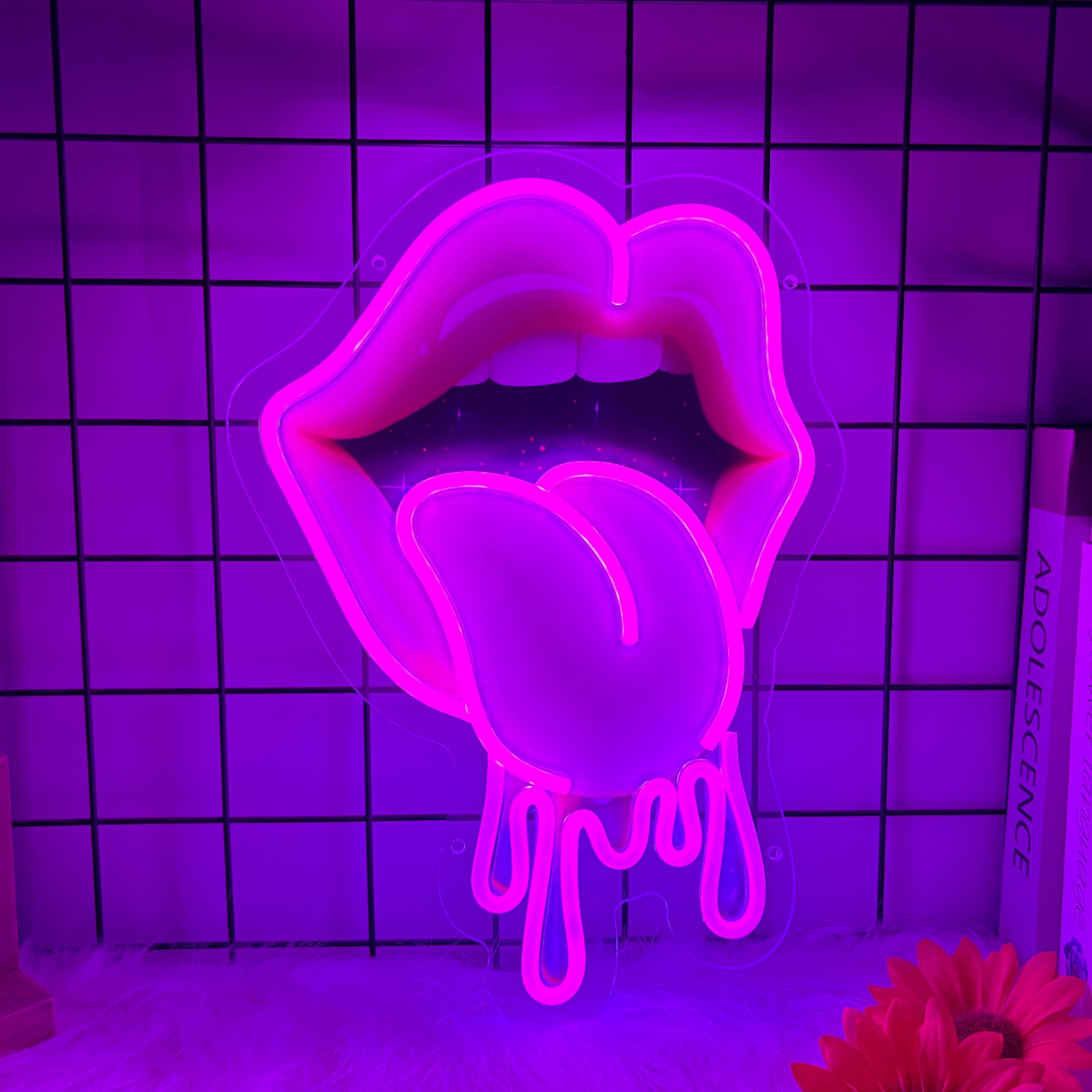 Lips Tongue Neon Sign, Lips Neon Signs for Wall Decor, Tongue LED Sign ...