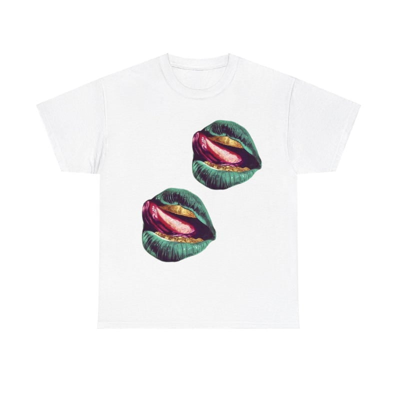 Lips and teeth vintage tee - Walmart.com
