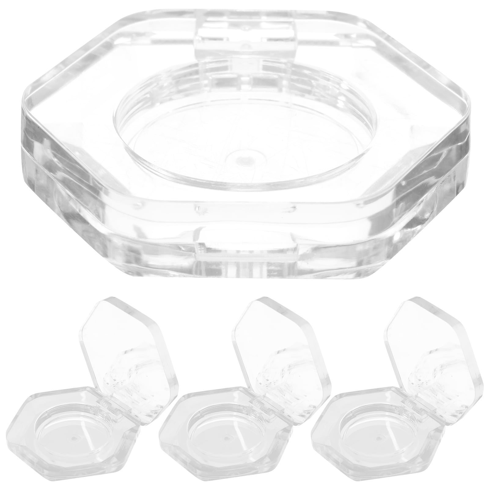 Lipstick Box Makeup Palettes Hexagonal Transparent Eye Shadow Empty ...