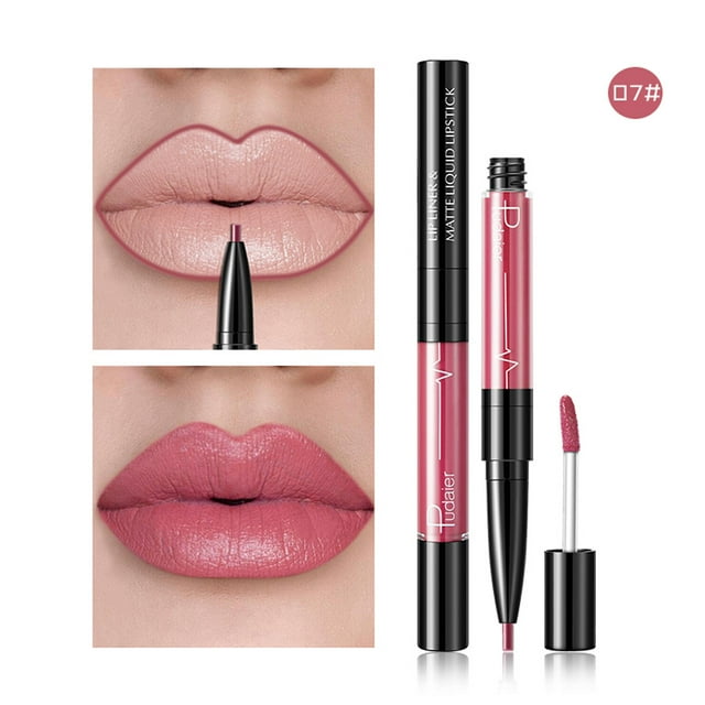 Lipstick,Double-End Lasting Lipliner Waterproof Lip Liner Stick Pencil ...