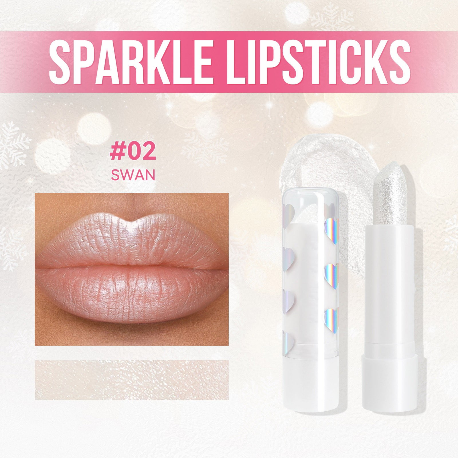 Lipstick For Women Glitter Lip Balm Lipstick Matte Nude Glitter ...