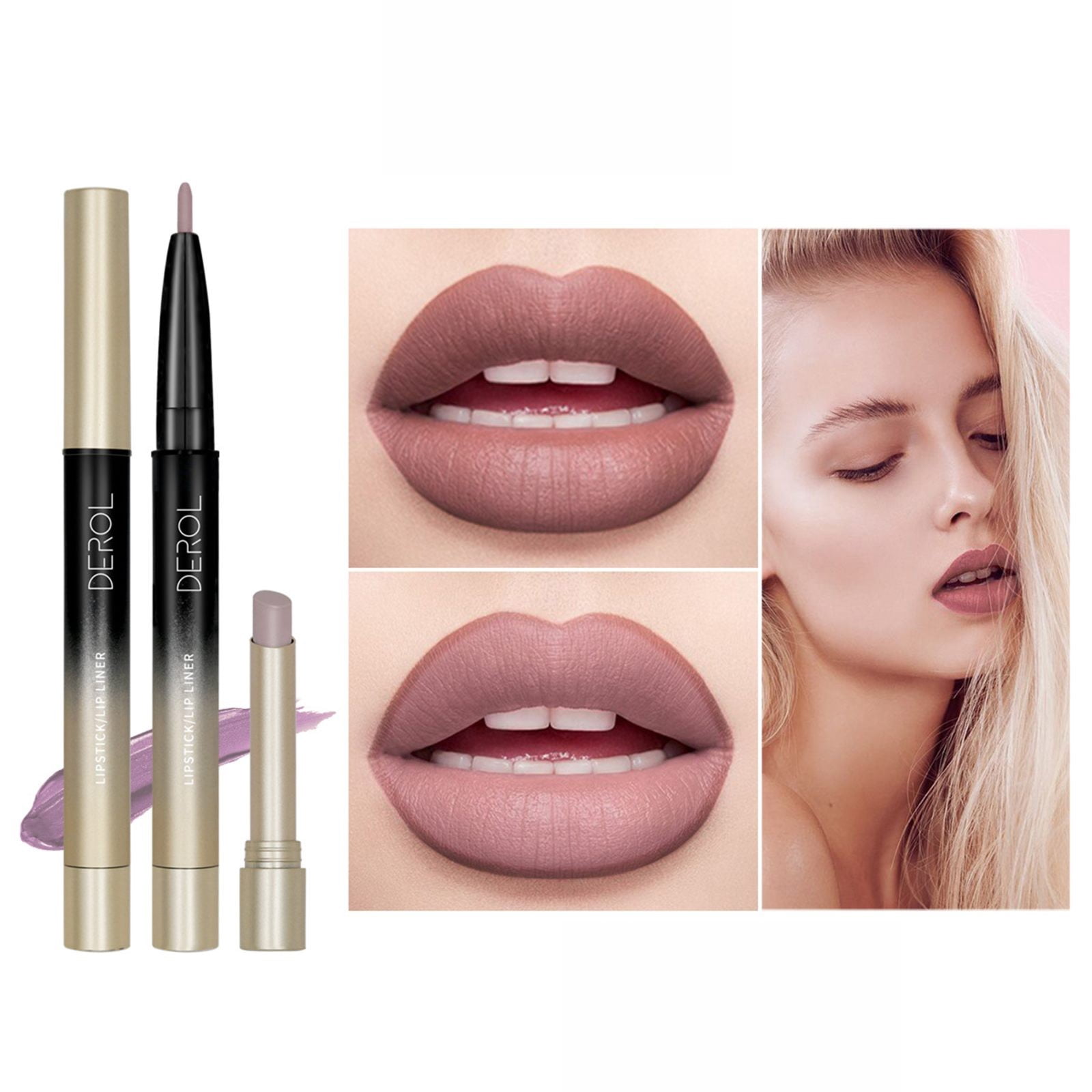 Lipstick Lip Liner And Lipstick Matte Lipstick With Lip Liner 2 In 1 ...