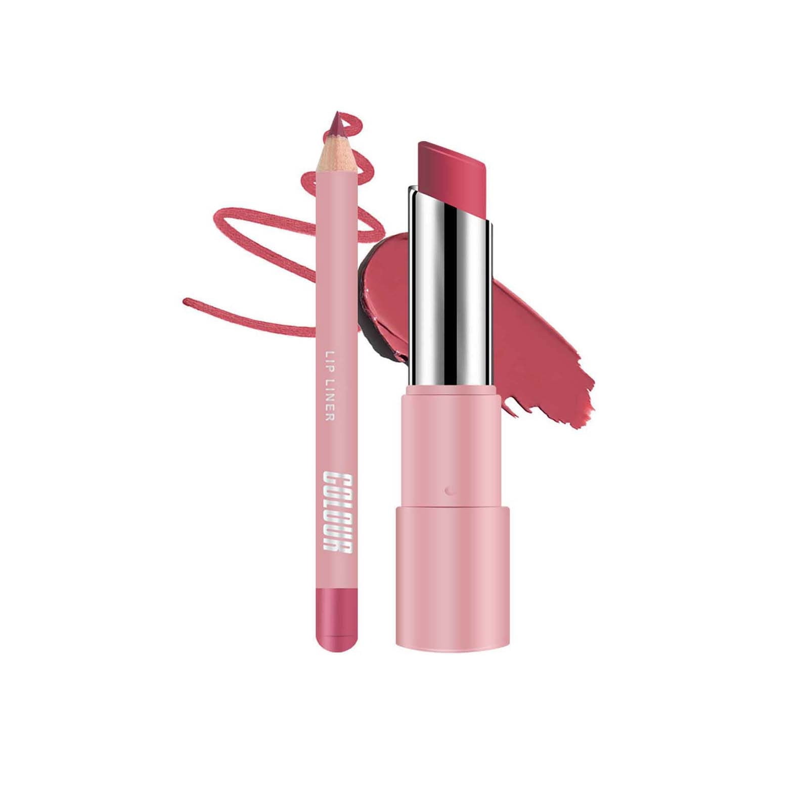 Lipstick & Lip Liner Set Matte Long-Lasting 24hr Waterproof Non-Fading ...