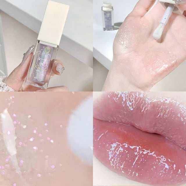 Lipstick Long Lastin g, Crystal Jelly Lip Oil Moisturizin g Lipstick ...