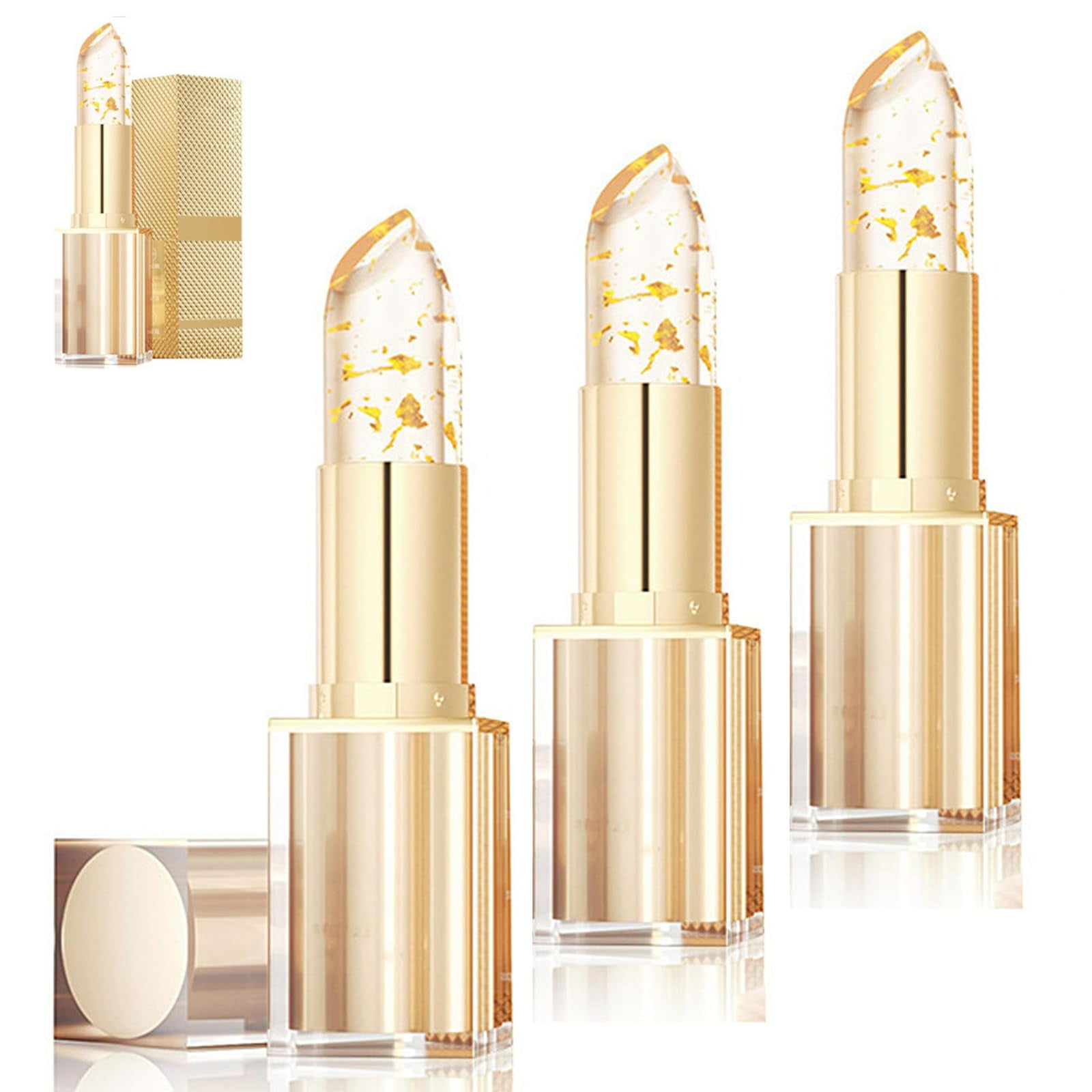 Lipstick Long Lasting Color Changing Lipstick, Lipstick Gold Foil for ...