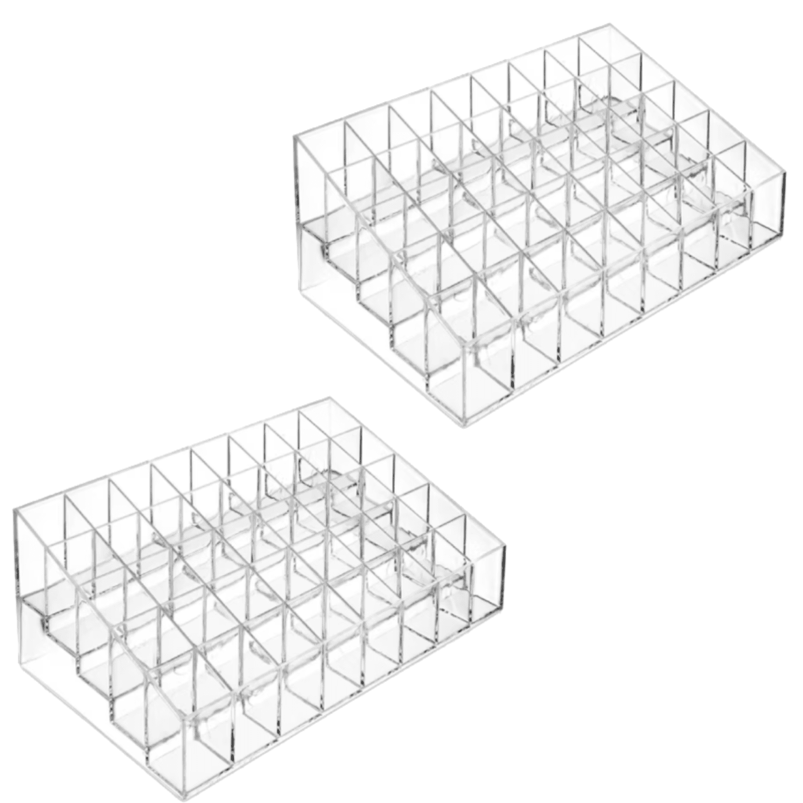 Lipstick & Makeup Organizer, 40 Slot Cosmetic Display Case, Clear,2 ...