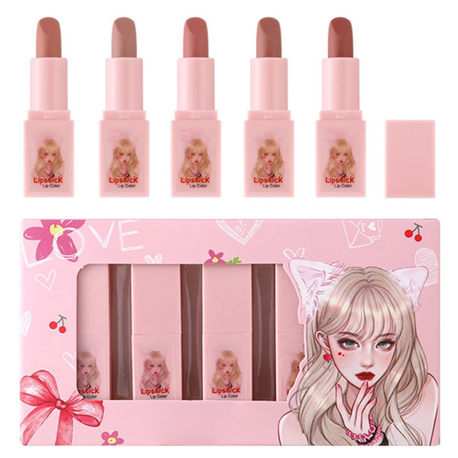 Lipstick Plate 25 Color Matte Lip Gloss Waterproofs Moisturizing Makeup ...