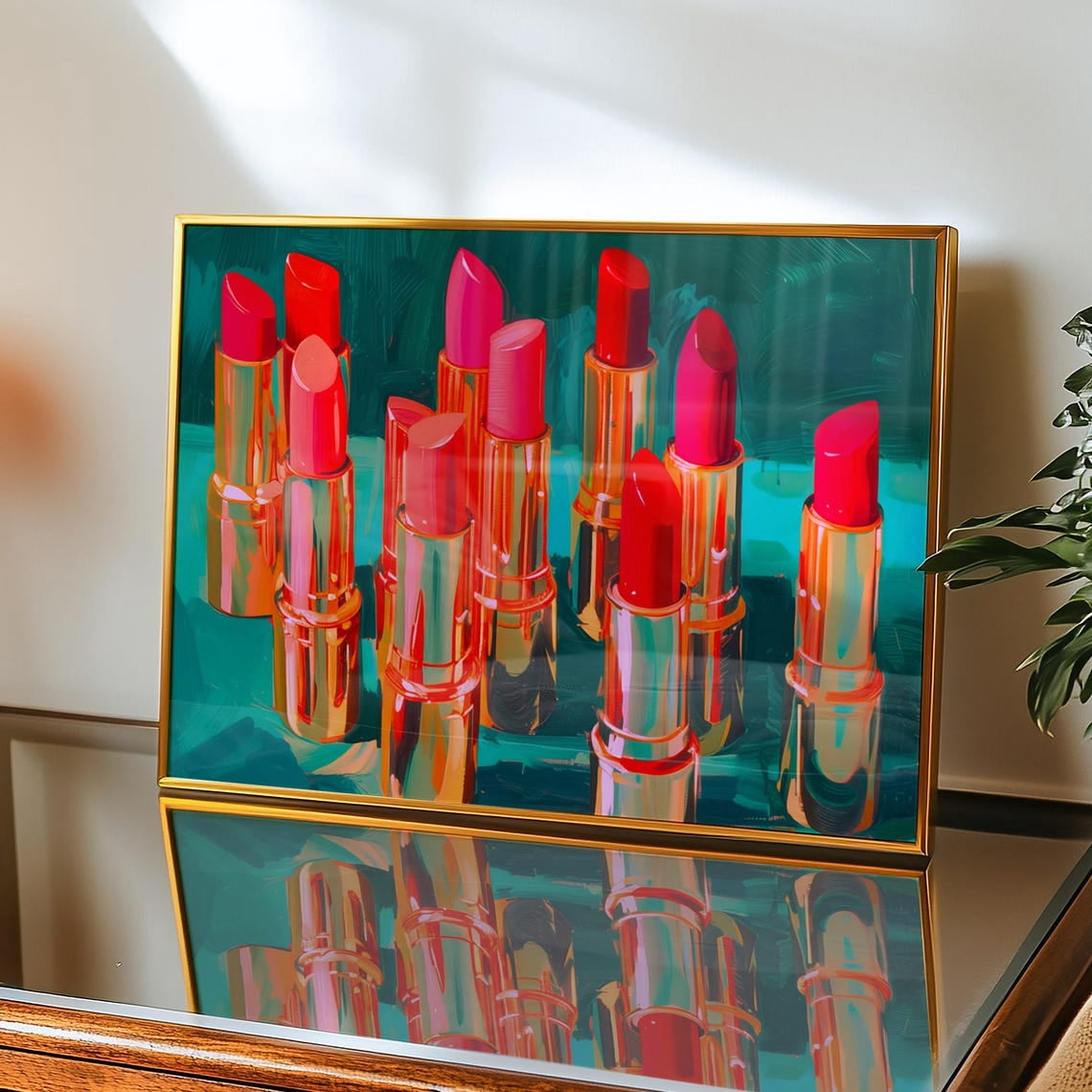 Lipstick Print, Makeup Lover Decor, Red Wall Art, Beauty Salon Poster ...