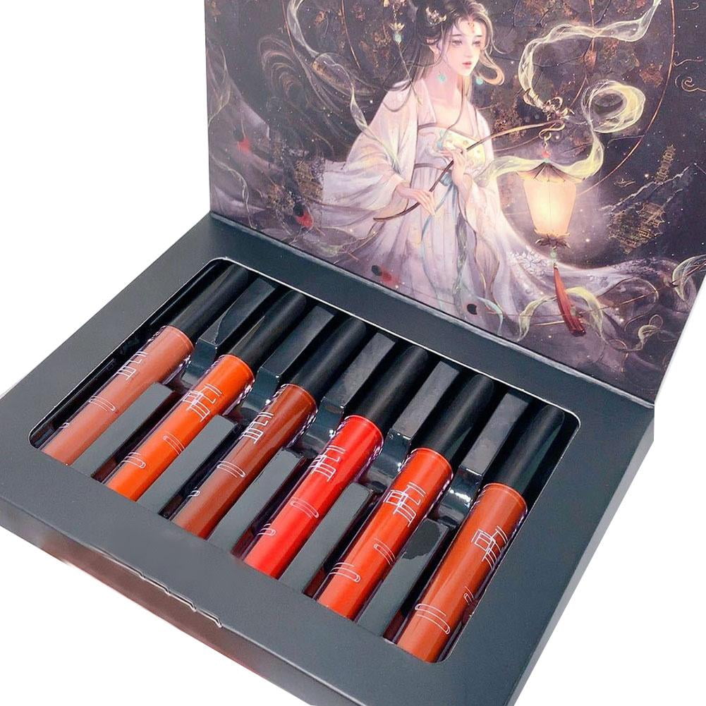 Lipstick Set Retro Red Lipsticks Matte Easy Coloring Lipstick Matte Set ...