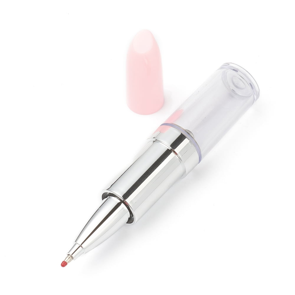 Lipstick Shape Empty Tube Black Ink Ballpoint Pens for DIY Glitter ...