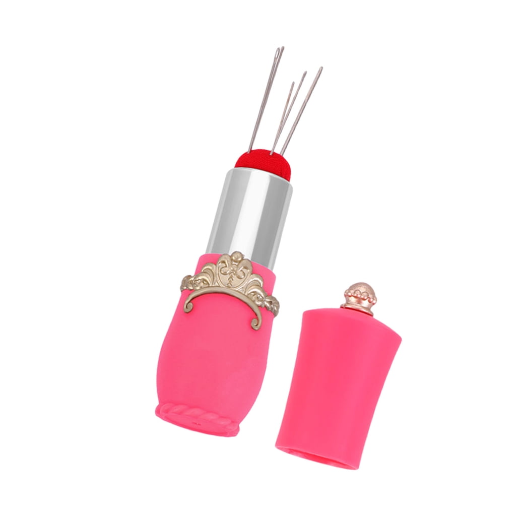 Lipstick Shape Pin Cushion Sewing Pin Holder Sewing Needle Organizers ...