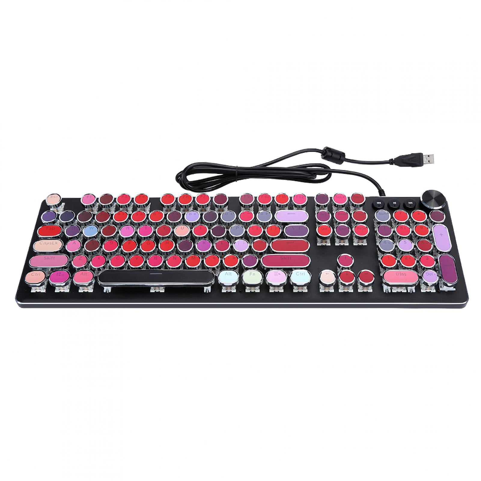 Lipstick-Shaped Mechanical Keyboard with White Backlight, 108 Keys ...