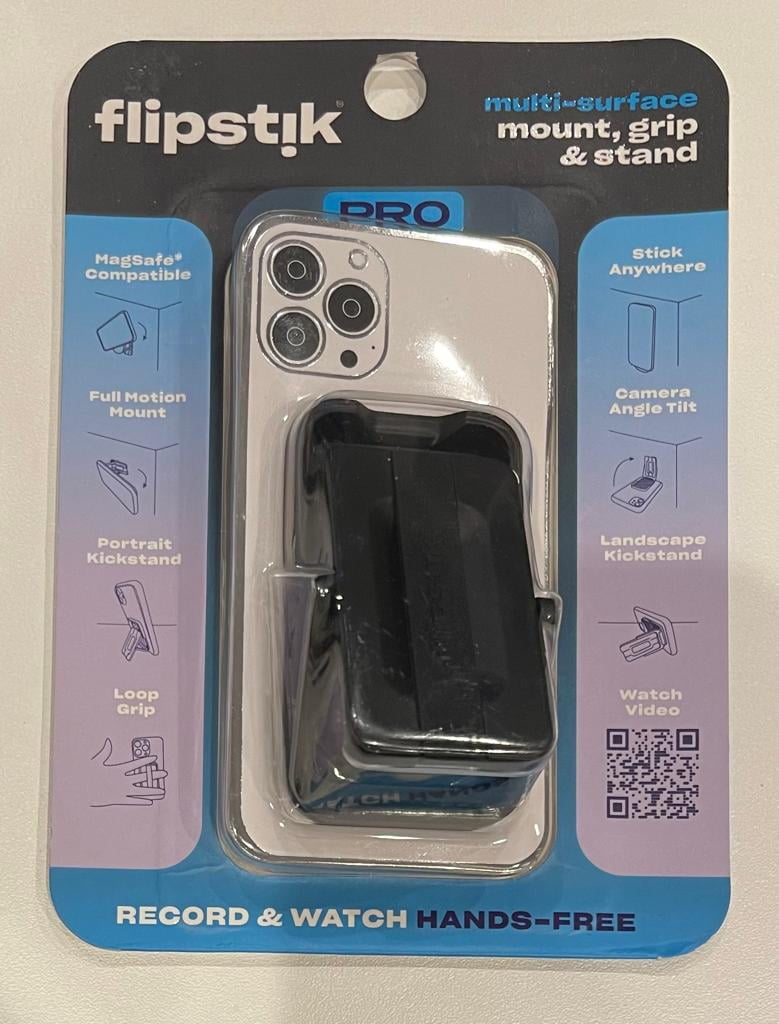 Lipstik Defy Gravity Cell Phone Stick & PRO Stand with Grip Loop, Clear/Black - Walmart.com